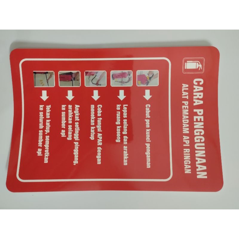 Jual Stiker Cara Penggunaan Apar Alat Pemadam Api Ringan | Shopee Indonesia