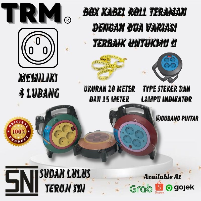 Jual Kabel Roll Box Stop Kontak Full Kuningan 10 15 Meter TRM SK915L ...
