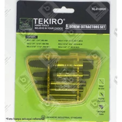 Jual HAND TAP BALIK SCREW EXTRACTOR SET 6 PCS TEKIRO | Shopee Indonesia