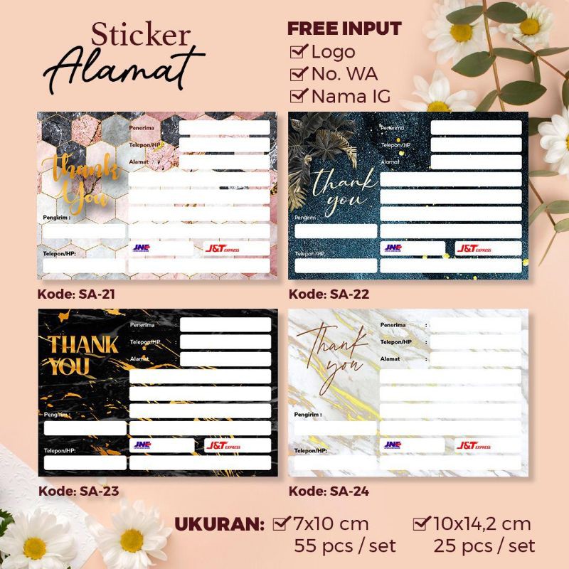 Jual Stiker alamat pengiriman olshop | Shopee Indonesia