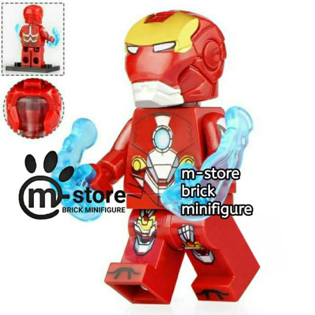 Jual brick iron man ironman mark 19 mk 19 mark xix tiger minifigure ...