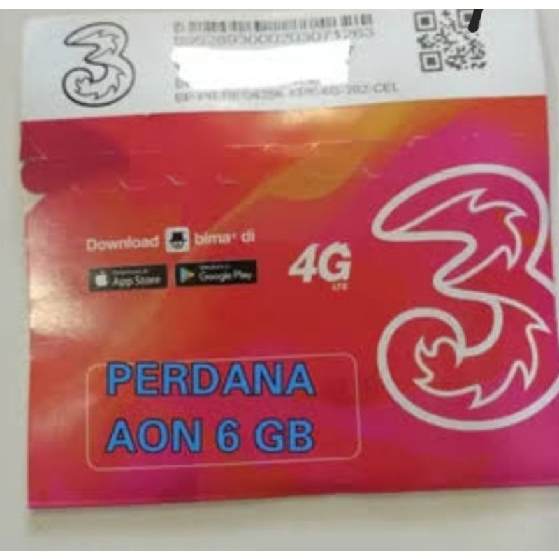 Jual kartu perdana three kuota 3gb / 8gb /12gb/28gb nasional | Shopee ...