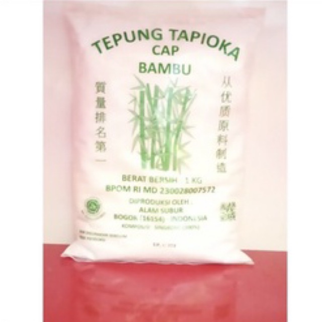 Jual tepung tapioka /sagu cap bambu kemasan 1kg | Shopee Indonesia
