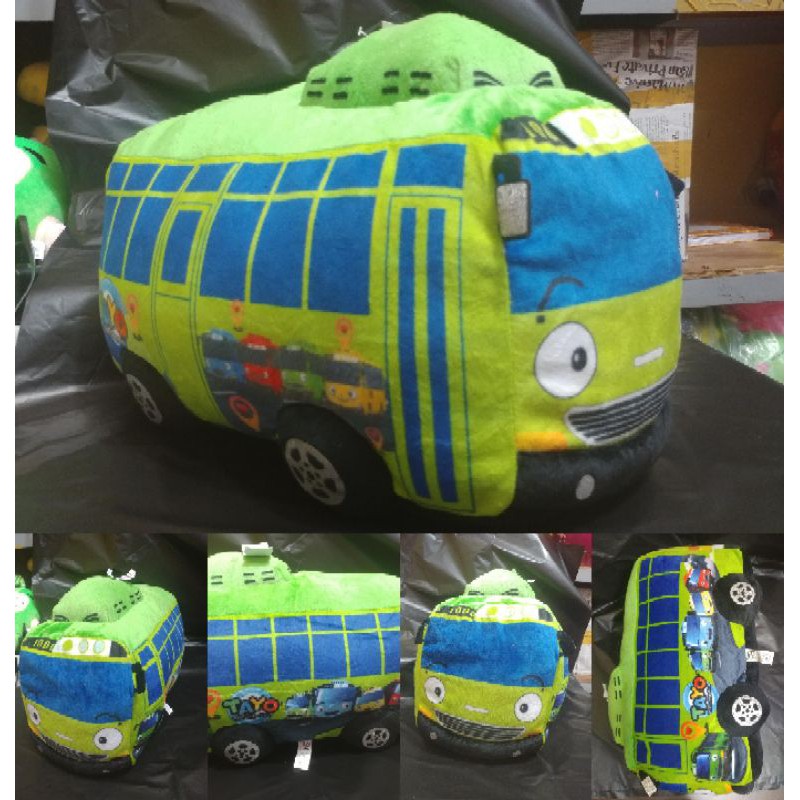 Jual BONEKA MOBIL BUS TAYO HIJAU XL BULU YELVO HALUS ISI DAKRON ...