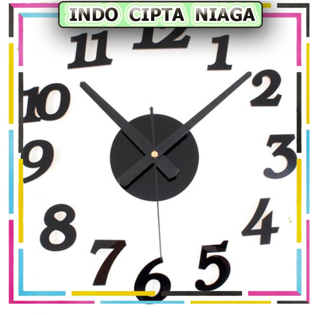 Jual ICN - Taffware Jam Dinding DIY Giant Wall Clock Quartz 30-50cm DIY ...