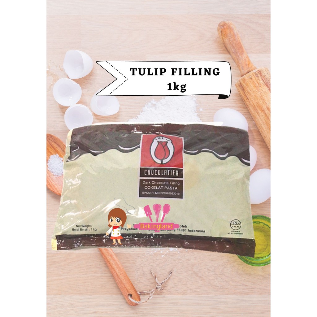 Jual FILLING TULIP 1kg Dark chocolate cokelat | Shopee Indonesia