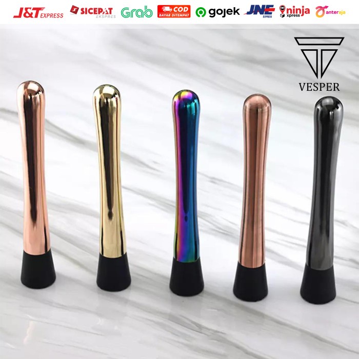 Jual minum-peralatan-paket- muddler stainless color / penghancur es / penumbuk warna buah mojito ...