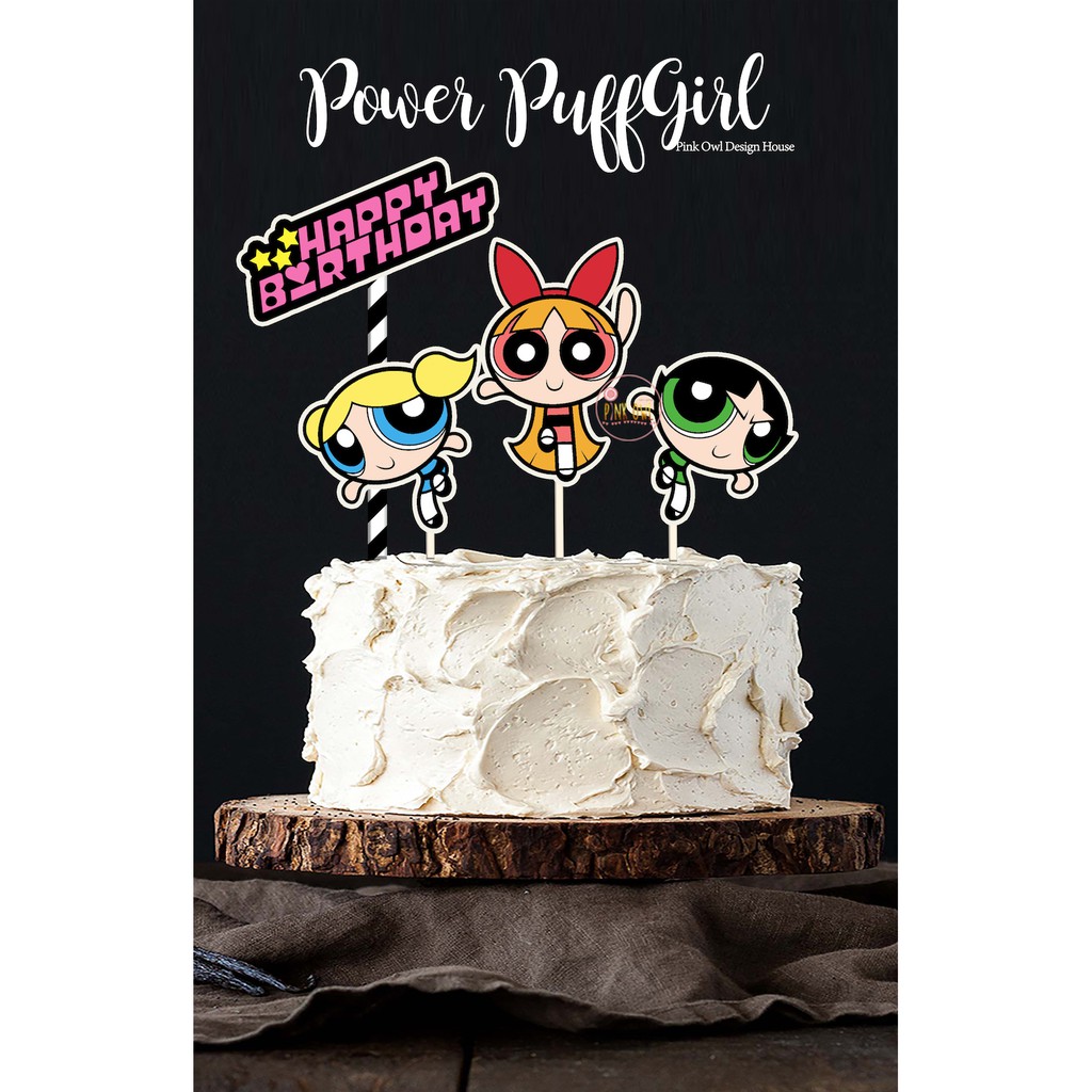 Jual Power Puff Girl Cake Topper | Shopee Indonesia