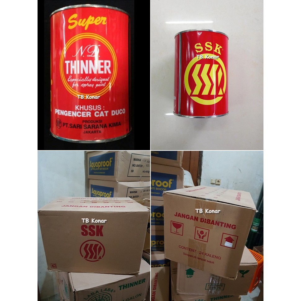 Jual Thinner SSK Liter Thiner ND Super High Gloss Merah 1liter | Shopee ...