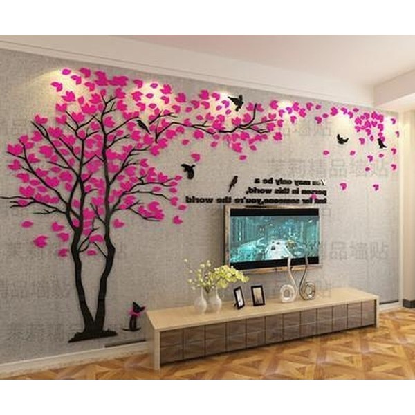Jual Dekorasi Dinding Ruang Tamu Pohon Tree 3D Stereo Acrylic Wall ...