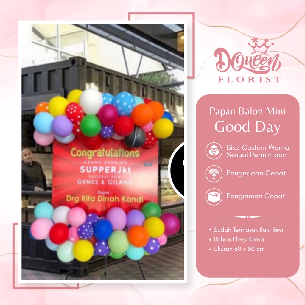 Jual Papan Balon Good Day Ucapan Selamat Hadiah Happy Birthday Wedding ...