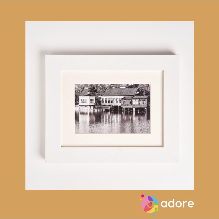 Jual White Minimalis Frame / Bingkai Kayu Putih Minimalis | Shopee ...