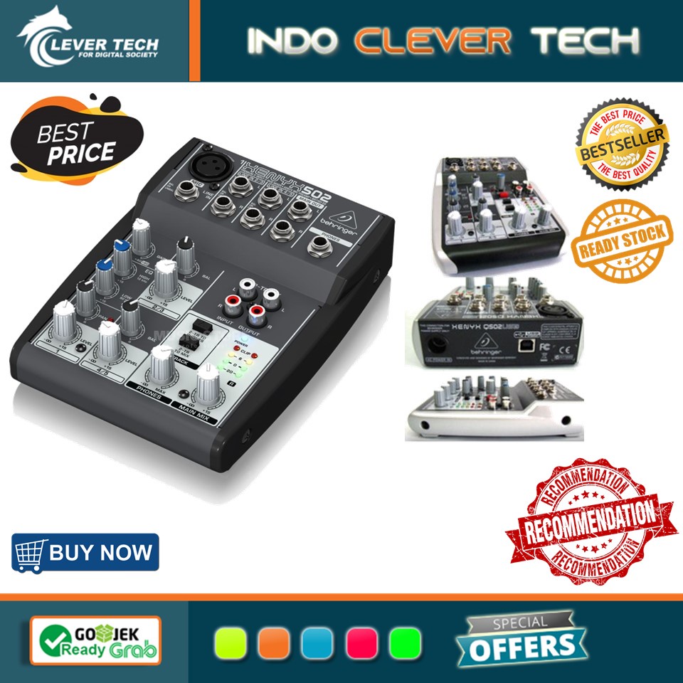 Jual Behringer Xenyx Q502 USB 4 Channel Mixer | Shopee Indonesia