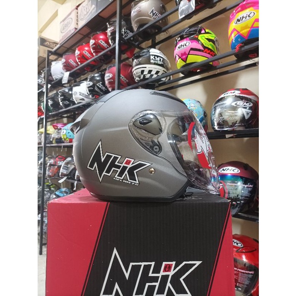 Jual HELM NHK HALF FACE NHK R6 NHK R 6 SOLID BLACK DOFF NHK R6 POLOS ...
