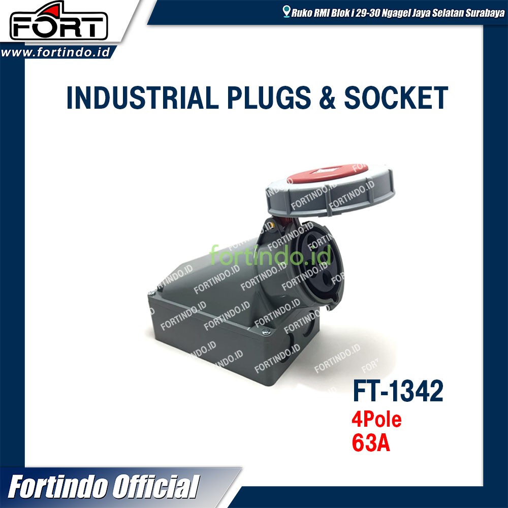 Jual CEE IP67 FT-1342 4Pole 63A INDUSTRIAL SOCKET LISTRIK Bukan Legrand ...