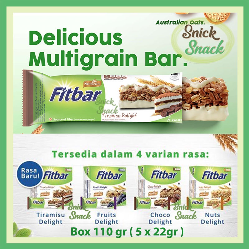 Jual Fitbar Multigrain Granola Bar Box 100 gr Sereal Choco Nuts Fruits ...