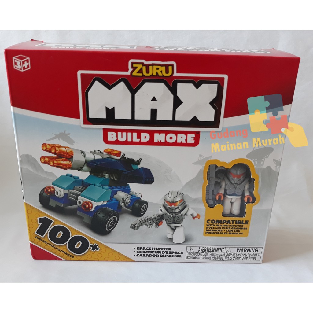 Jual LEGO ZURU MAX BUILD MORE BRICK SPACE HUNTER 100+ PCS ORIGINAL ...