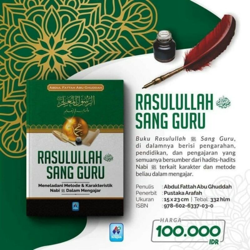 Jual Buku RASULULLAH ﷺ SANG GURU Meneladani Metode & Karakteristik Nabi ...