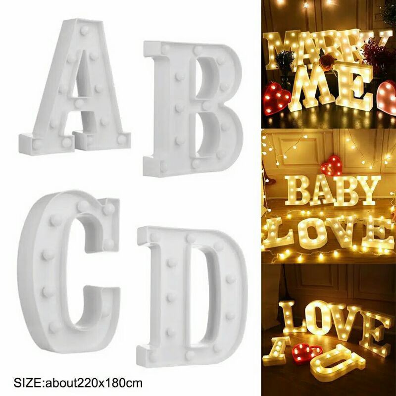 Jual Lampu Huruf 22cm Lampu Hias Led Dekorasi Kamar Tidur Aesthetic ...