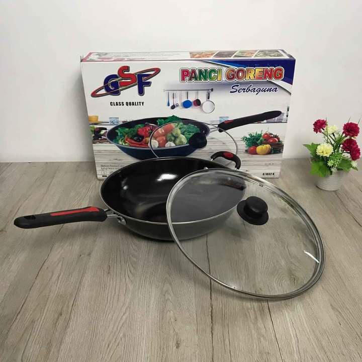 Jual COD Joy KTB Wajan GSF Tutup kaca Panci Penggorengan Serbaguna Wajan Enamel Anti Lengket ...