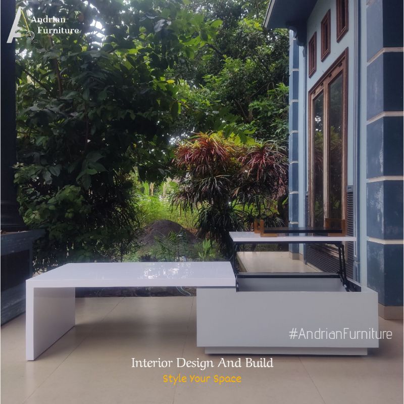 Jual CUSTOM | Meja Tamu / Kopi Lift Up Top Table Sliding Full HPL Solid ...