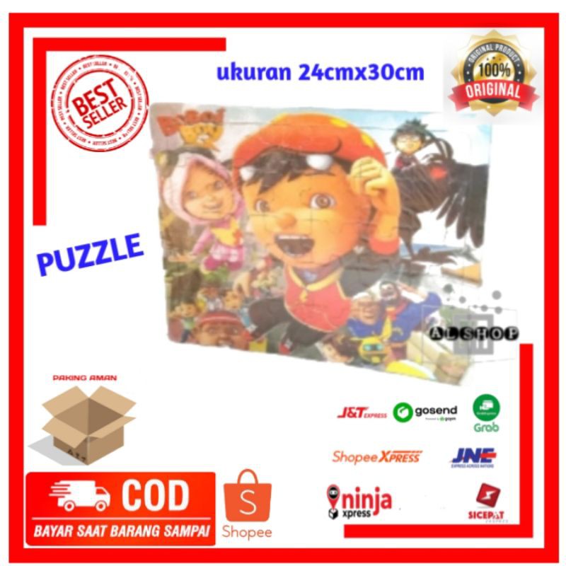 Jual MAINAN PUZZLE | JIGSAW EDUKASI ANAK KARAKTER KARTUN UKURAN 24x30CM ...