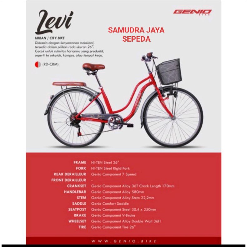 Jual Sepeda CTB 26 inch City Bike Genio Levi | Shopee Indonesia