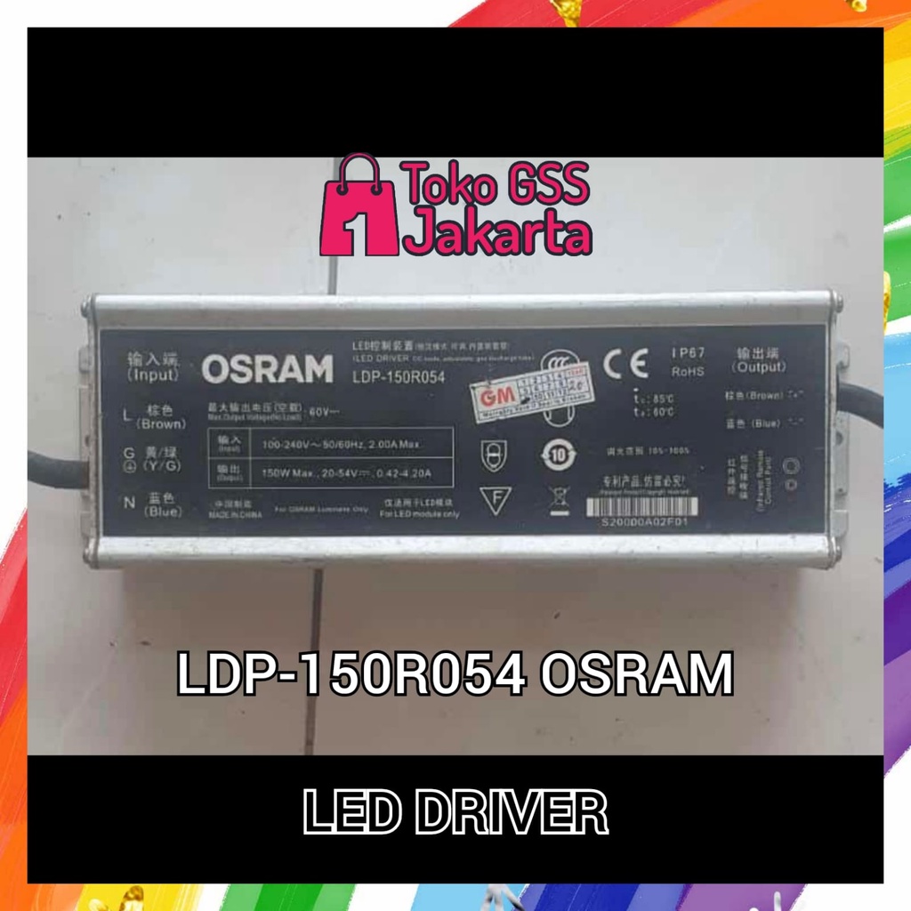 Jual LED DRIVER OSRAM 150W Ballast Lampu PJU LED Driver LDP150R054 ...