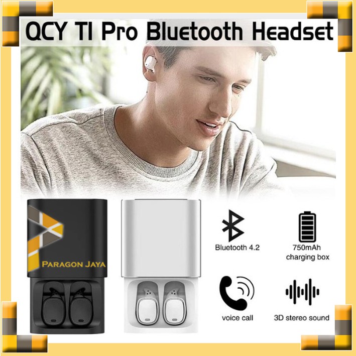 Jual QCY T1 Pro Mini Wireless Headset Bluetooth Earphone Headphone | Shopee Indonesia