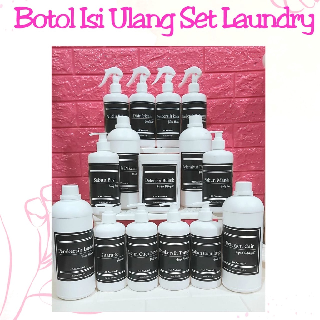 Jual Botol refill laundry / botol isi ulang sabun / botol spray isi ...