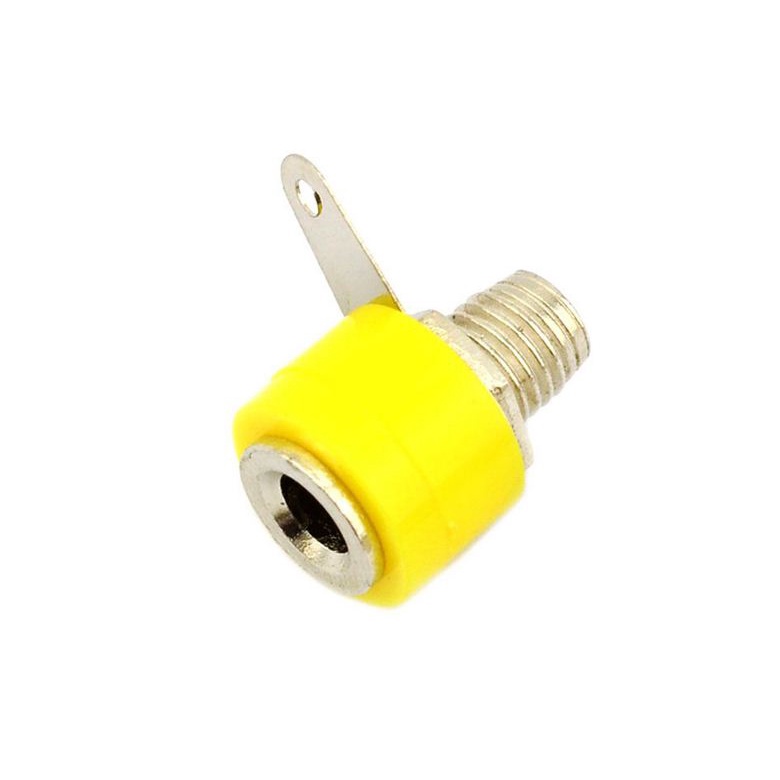 Jual Soket Banana Binding Socket Kuning Steker Bus 4mm Female connector Plug | Shopee Indonesia