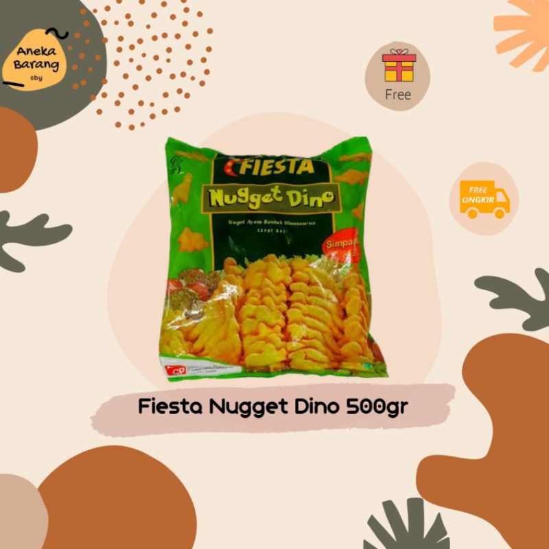 Jual fiesta nugget Dino naget ayam bentuk dino 500gr | Shopee Indonesia