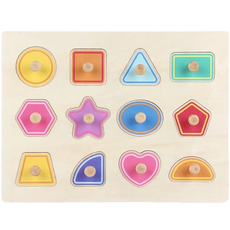 Jual knob puzzle montessori puzzle puzzle animal transportation human ...