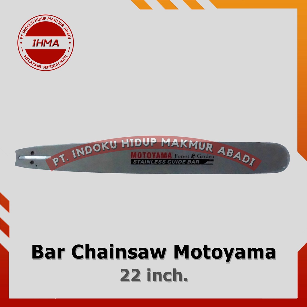 Jual Bar Chainsaw Motoyama 22 inch. Laser - Guide Bar Mesin Gergaji Kayu | Shopee Indonesia