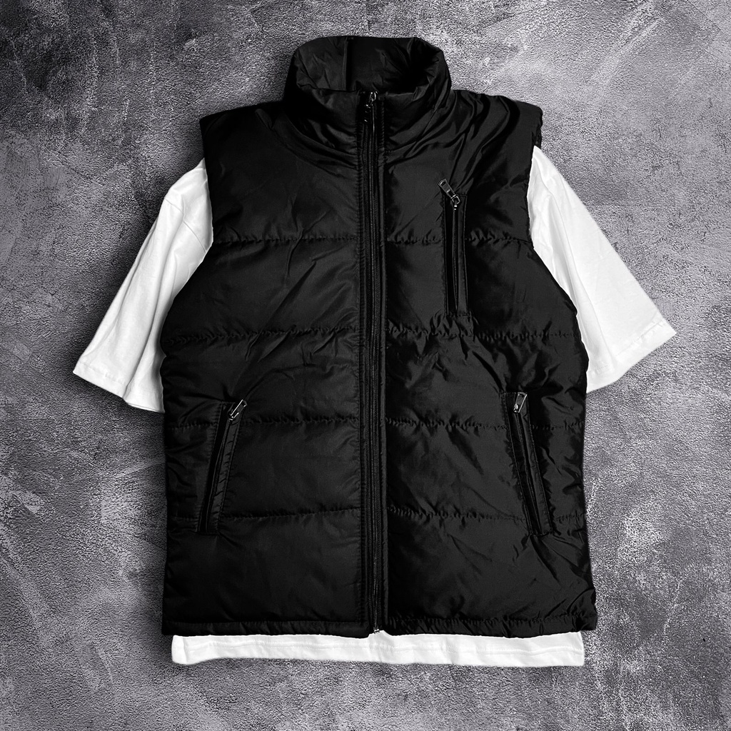 Jual VEST PUFFER / ROMPI PUFFER POLOS PRIA / ROMPI PARASUT PRIA ...