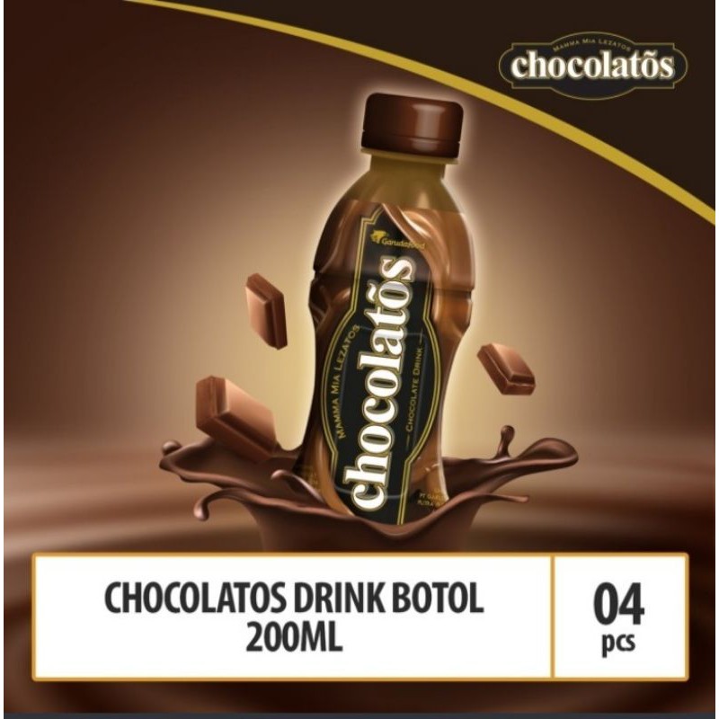Jual ( PAKET ) Chocolatos Drink RTD (kemasan botol) - 200 ml × 4 Pcs ...
