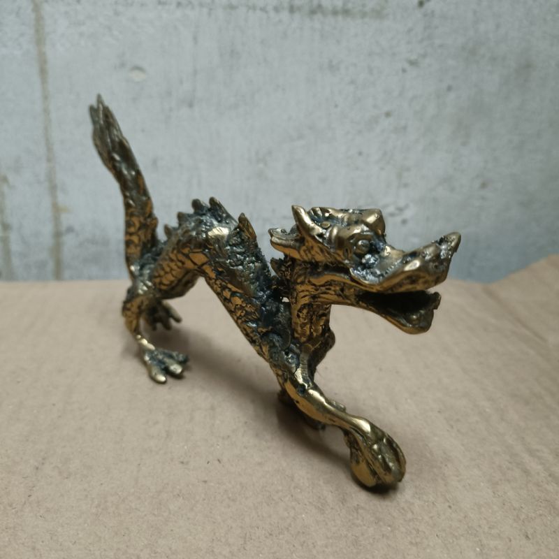 Jual KOLEKSI Barang antik patung naga bola api kuningan kecil | Shopee ...