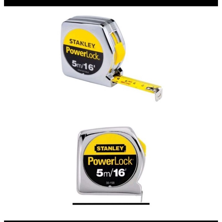 Jual STHT33158-8 Meteran ukur 5m - 16" Powerlock Tape Stanley | Shopee ...