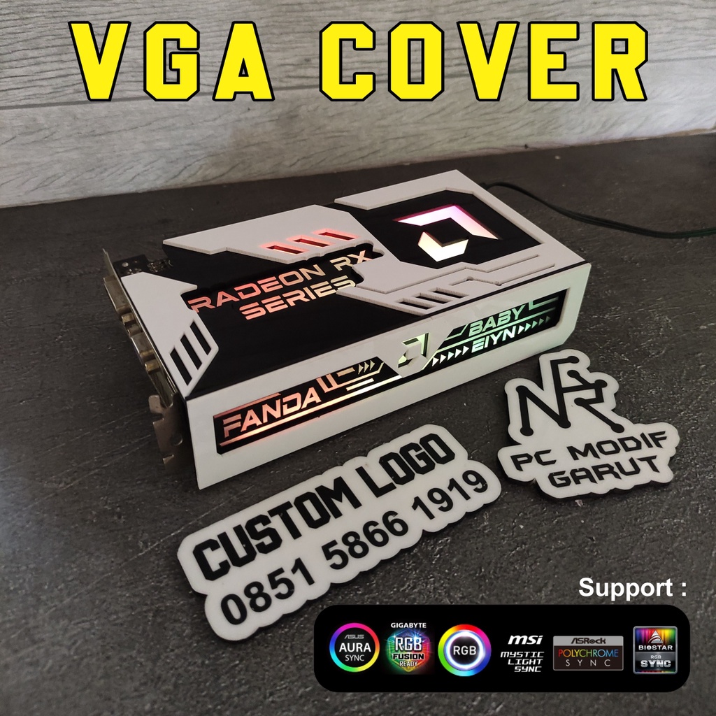 Jual VGA BACKPLATE COVER 3D MSI GTX 1050ti CUSTOM LOGO | Shopee Indonesia