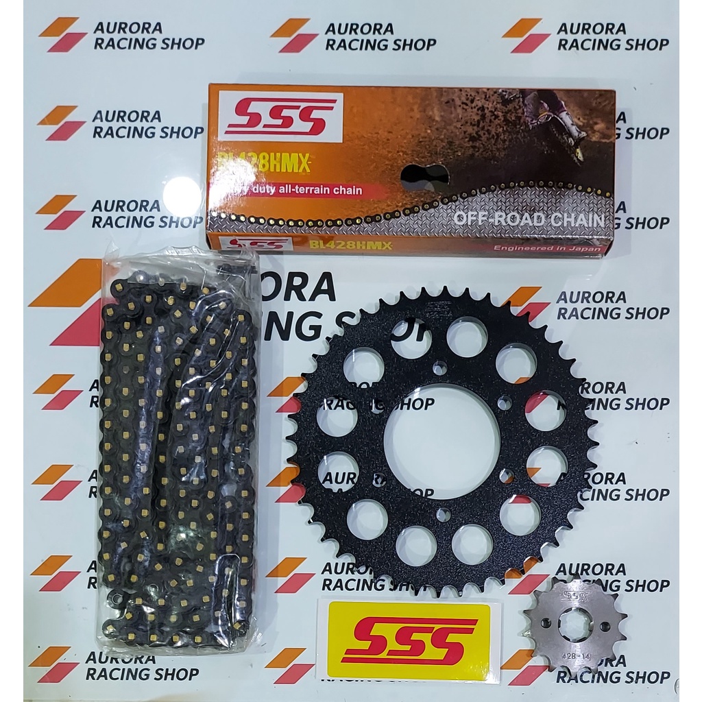 Jual GEAR SET SSS BLACK NINJA 150 R / RR / SS & RANTAI SSS 428 HMX BLACK | Shopee Indonesia