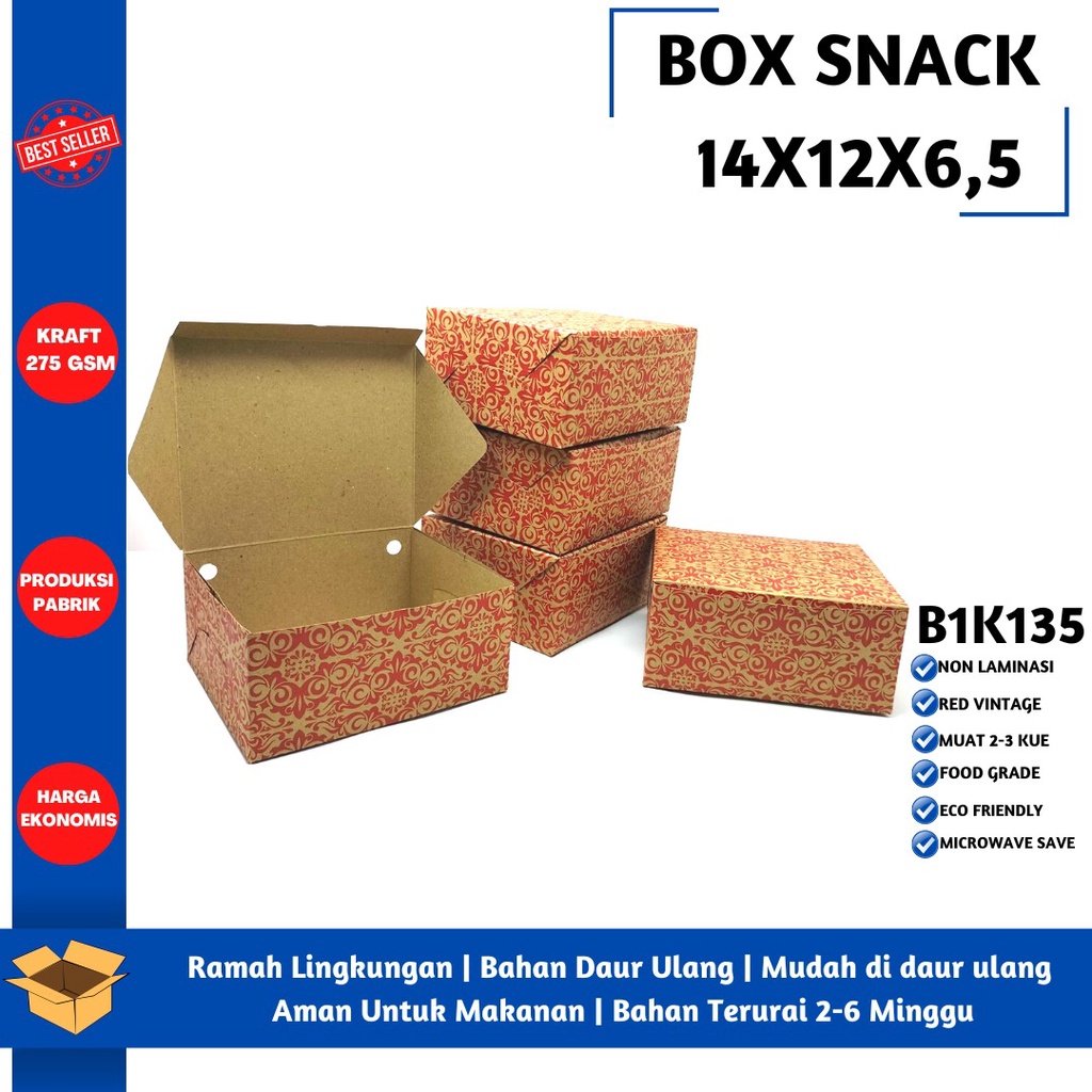 Jual Dus Snack Box Snack 14x12 Box Kue (B1K135-Non Laminasi) | Shopee ...