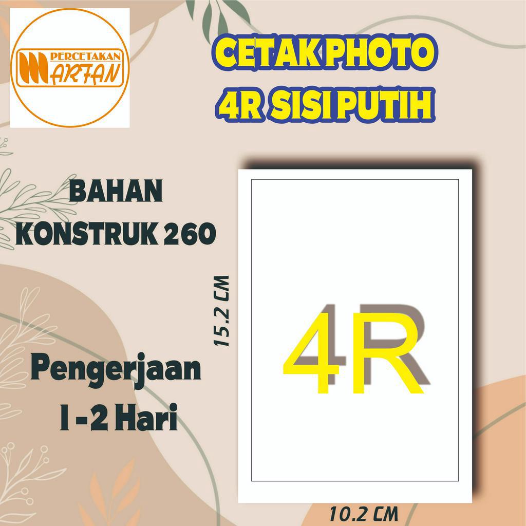 Jual CETAK PHOTO FOTO POTO 4R 10.2 X 15.2 CM SISI PUTIH BAHAN KONSTRUK 260GRAM | Shopee Indonesia