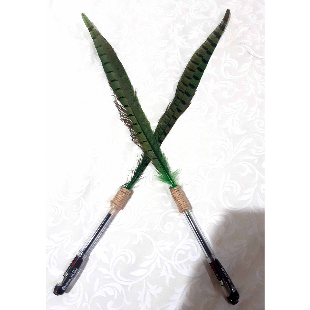 Jual pen sayap bulu 12 cm / Pen antik/klasik /souvenir nikah & ulang ...