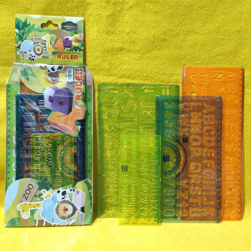 Jual PENGGARIS CETAKAN HURUF & ANGKA (1 PACK ISI 4 PCS) | Shopee Indonesia