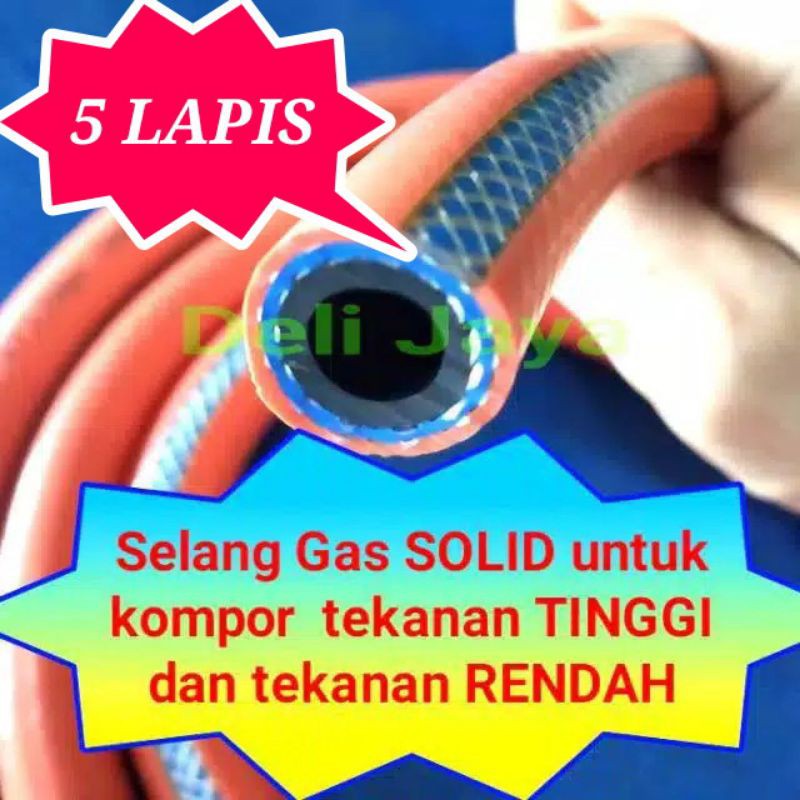 Jual Selang Gas Orange Solid 5 Lapis kompor Tekanan tinggi dan tekanan ...