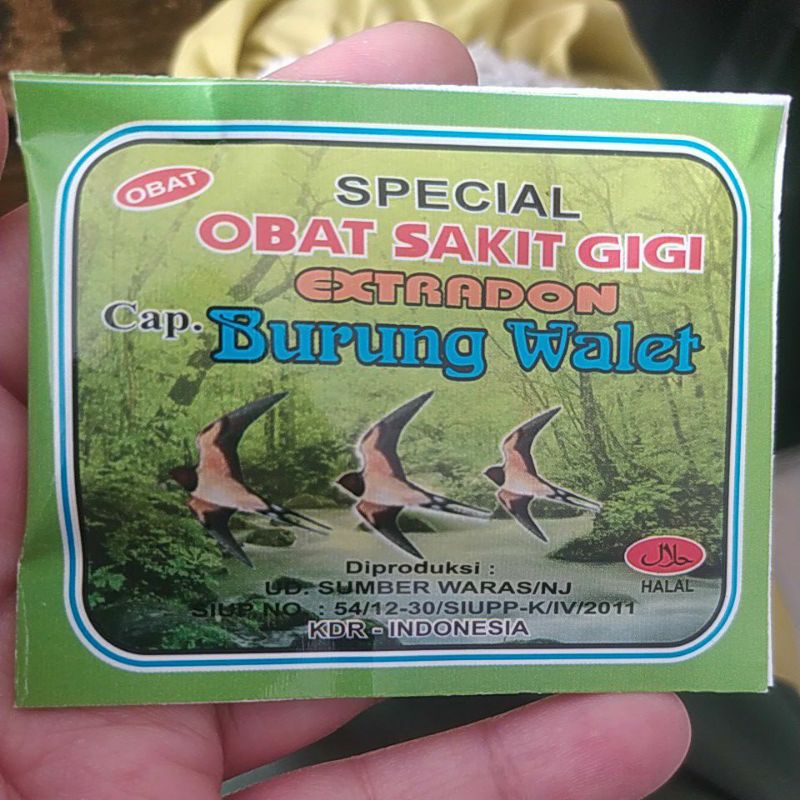 Jual HERBAL KAPSUL OBAT KHUSUS SAKIT GIGI CAP BURUNG WALET 1 PCS ...