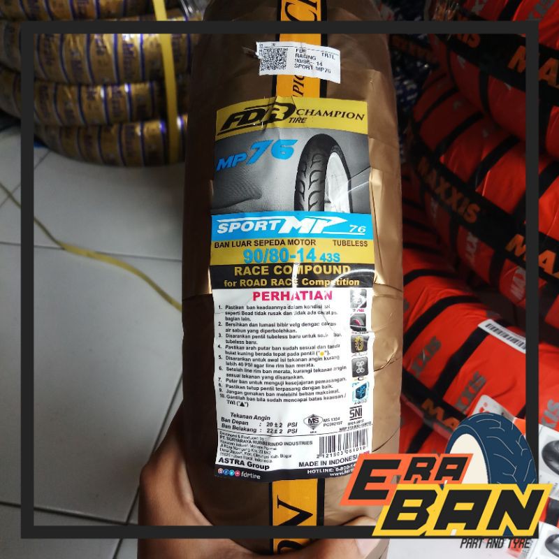 Jual BAN SOFT FDR SPORT MP 76 90 80 RING 14 TUBELESS RACING VARIO BEAT ...