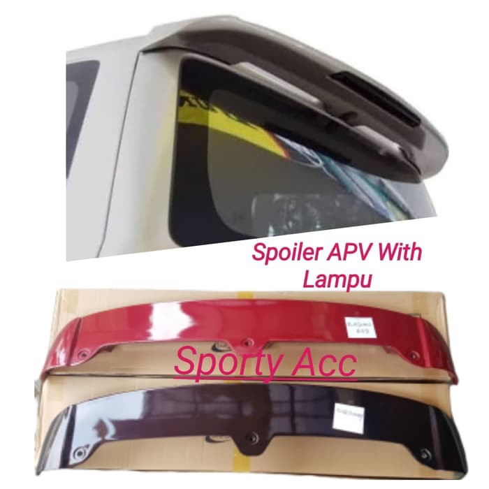 Jual SPOILER MOBIL SUZUKI APV WITH LAMP BAHAN PLASTIK ABS | Shopee ...