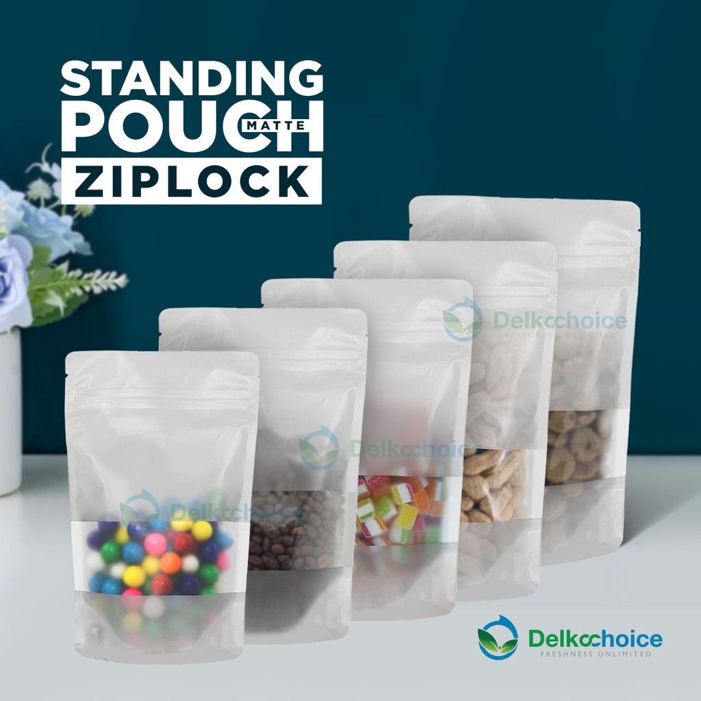 Jual Standing Pouch Ziplock Matte White Kombinasi | Shopee Indonesia