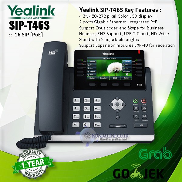Jual Yealink SIP-T46S Ultra-elegant Gigabit IP Phone | Shopee Indonesia